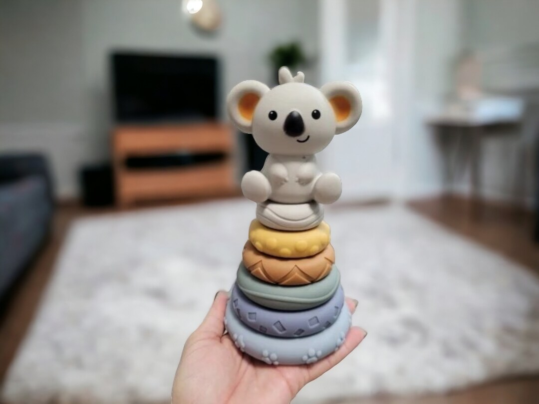 Silicone Building Blocks, Baby Stacking Rings, Toddler Tower ...