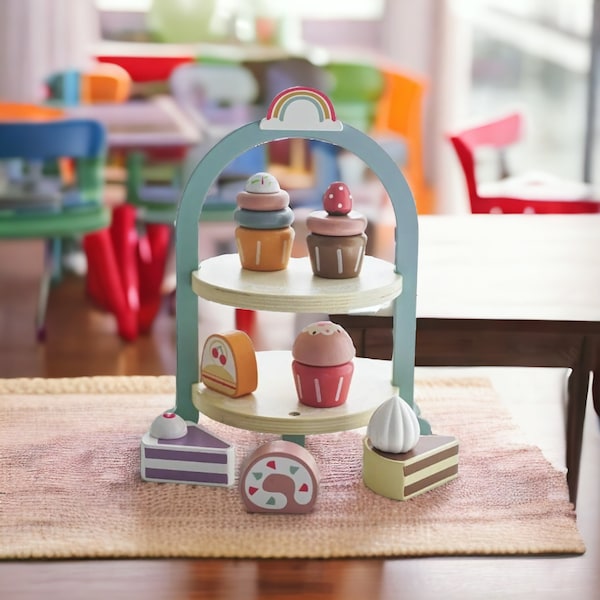 Wooden Cake Stand Toy - Etsy