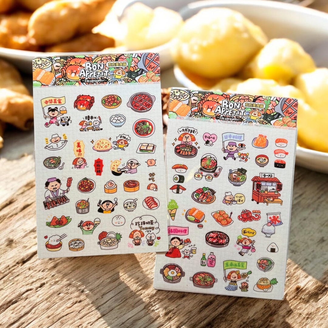 Asian Food Washi Stickers: Kawaii Planner Stickers - Etsy