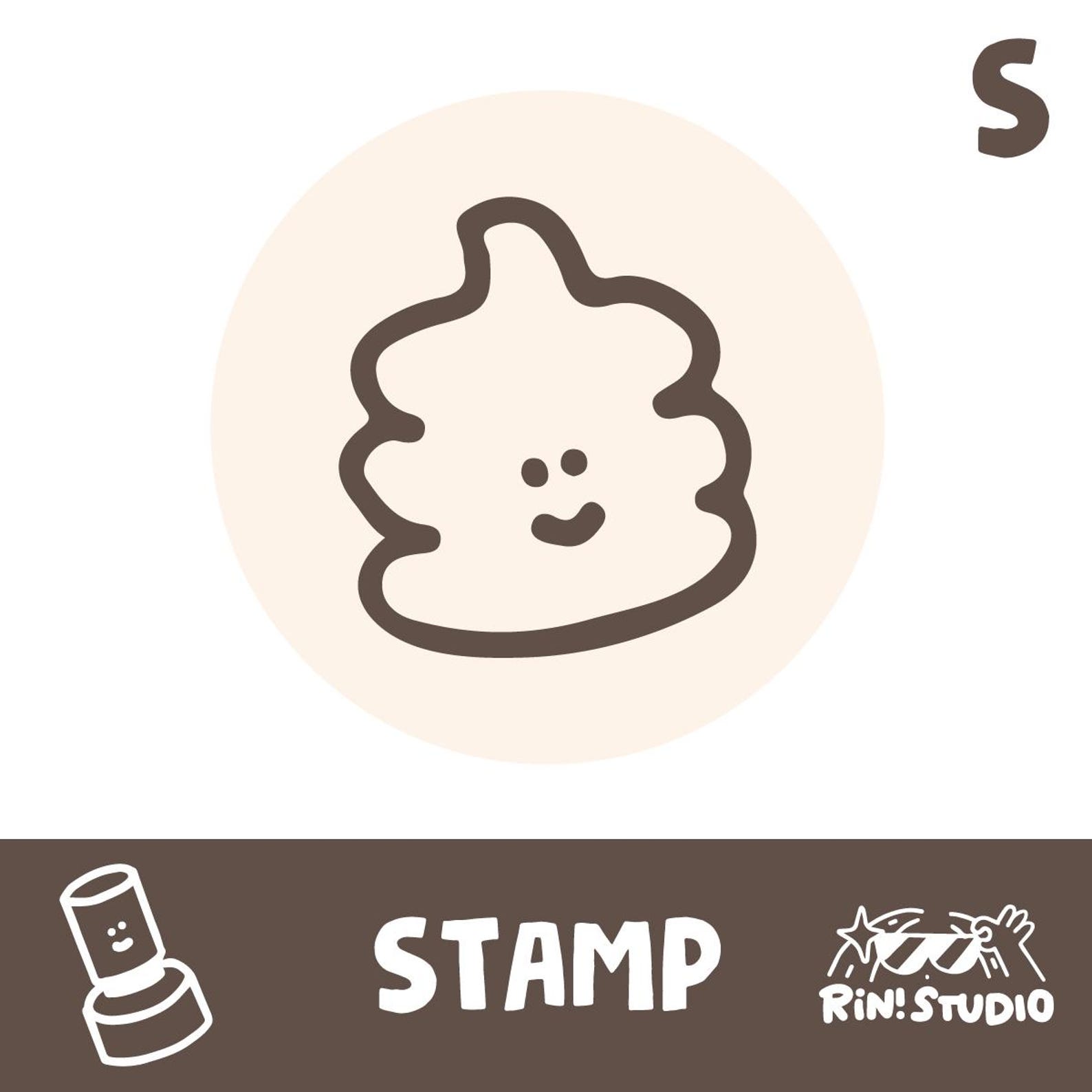 Mini Portable Stamp: Plate and Poop Pattern - Rin! Studio - Etsy