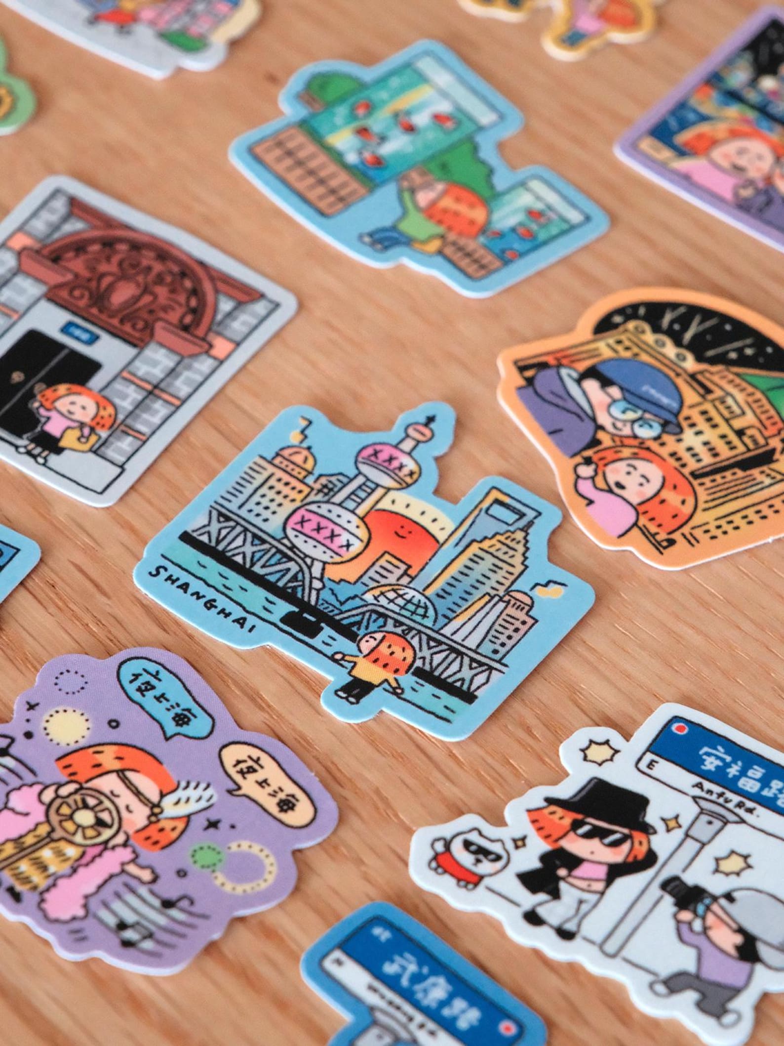 Shanghai Stickers: Kawaii City Journaling Stickers (24 Pieces) - Etsy