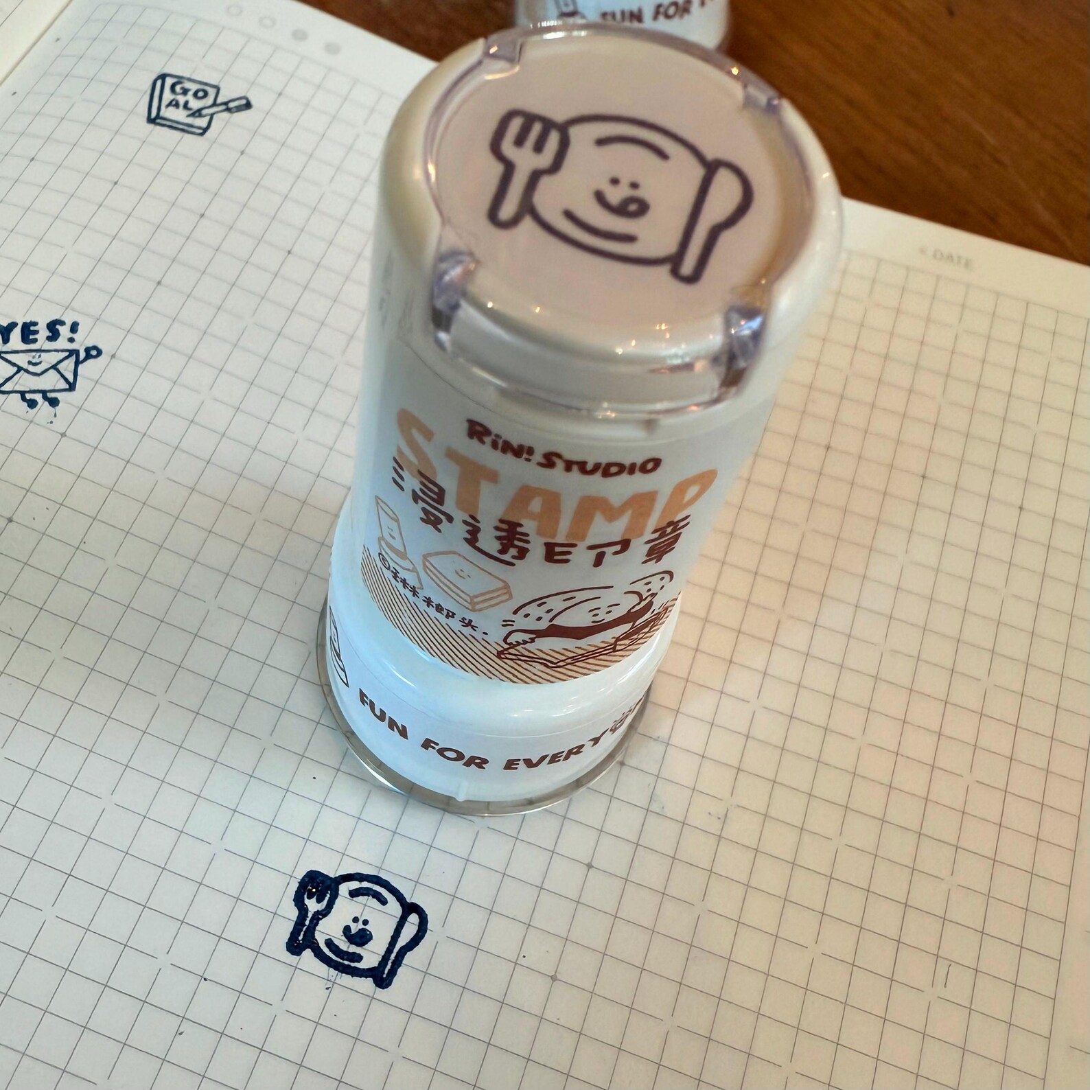 Mini Portable Stamp: Plate and Poop Pattern - Rin! Studio - Etsy