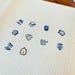 Mini Portable Stamp: Plate and Poop Pattern - Rin! Studio - Etsy