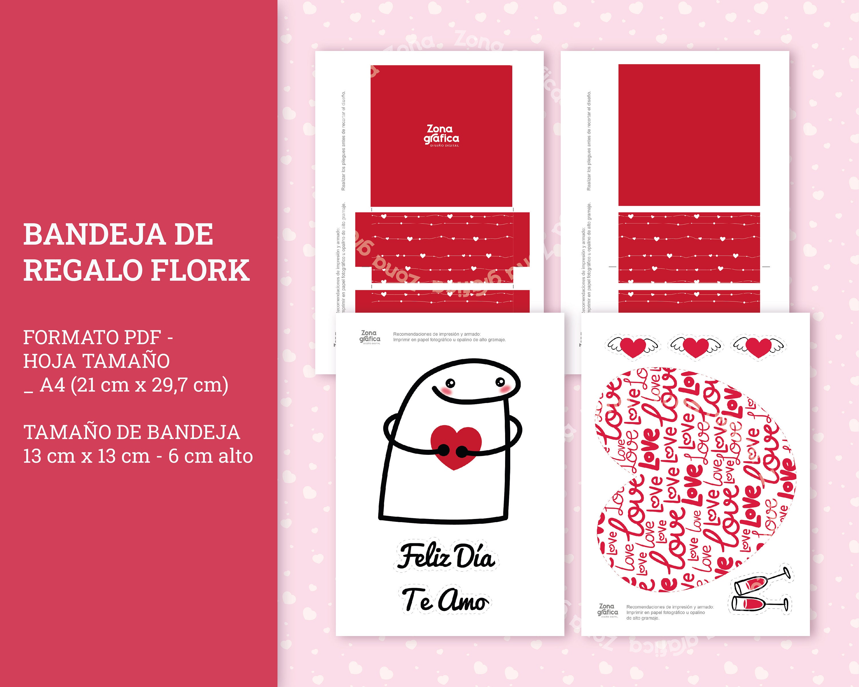 Bandeja Para Regalo Flork, Regalo Para Pareja, Flork Bandeja, Flork ...