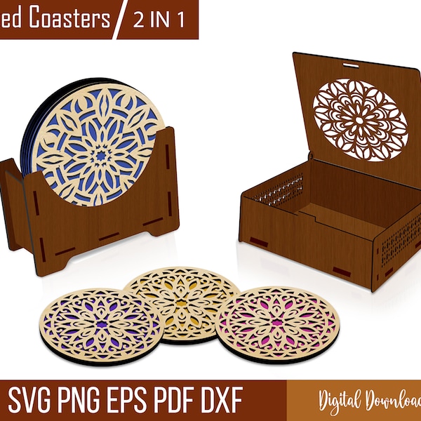 Laser Cut Coaster - Etsy