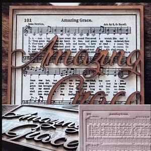 Amazing Grace Laser SVG .pdf .png, Cricut, Silhouette Laser Cut File ...