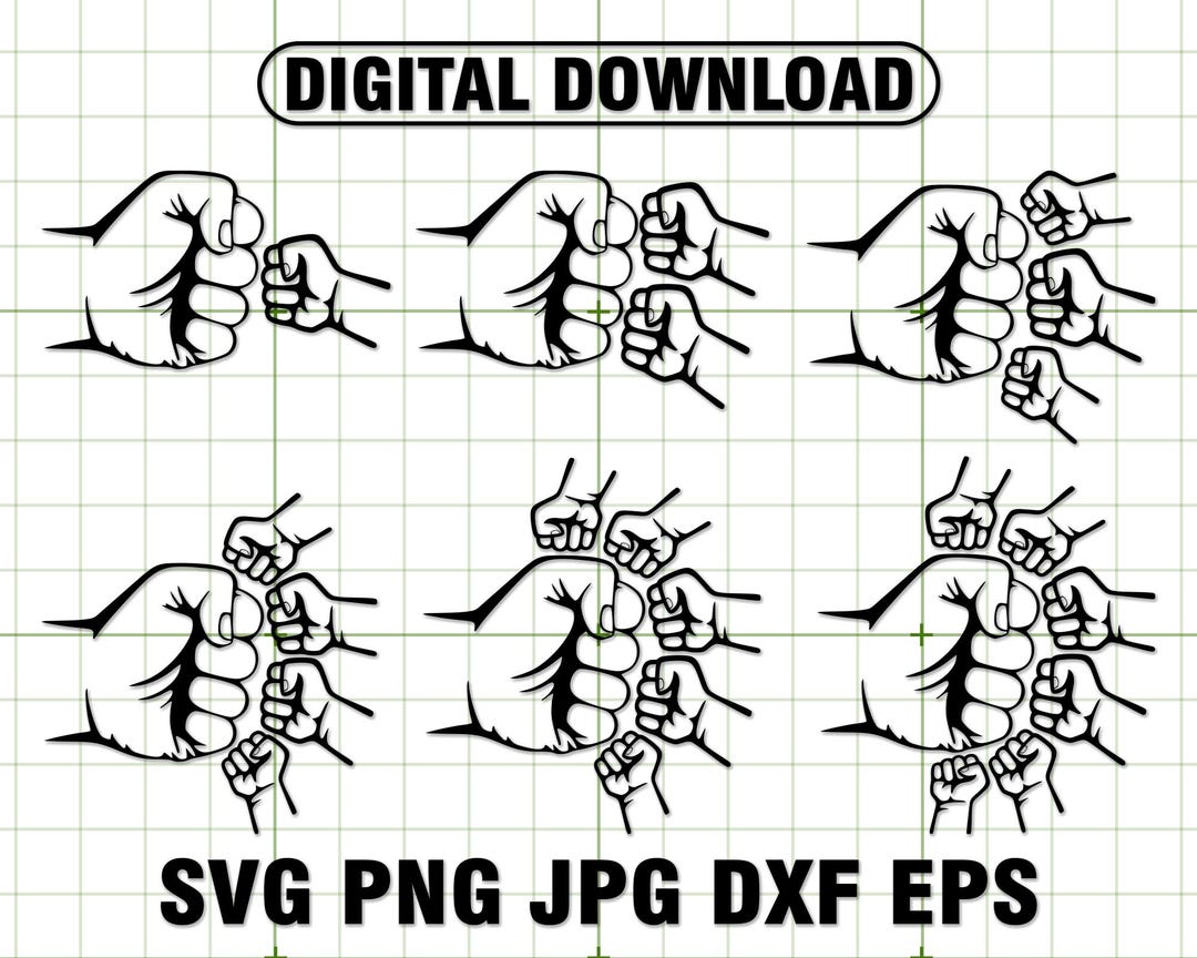 Father Day First Bump Svg Bundle, Boy Fist Bump, Mom Fist Bump Svg ...