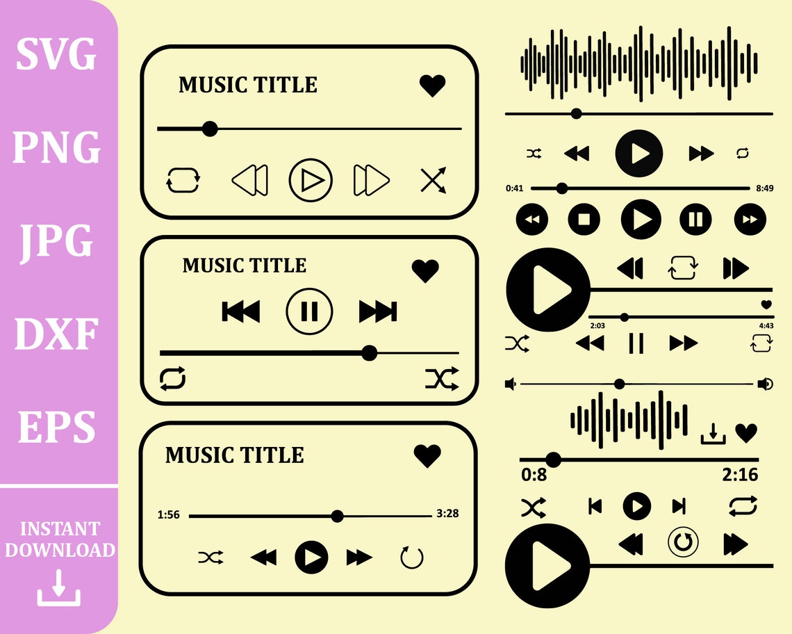 Music Player SVG, Music Player Svg Bundle, Music Player Png, Play ...
