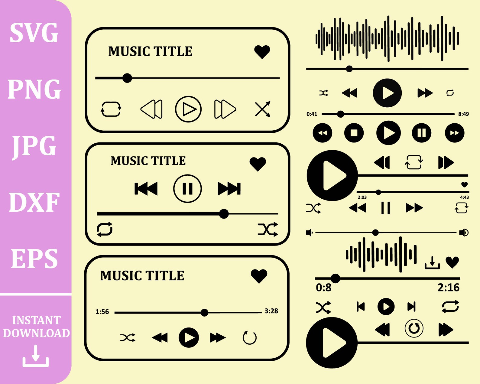 Music Player SVG, Music Player Svg Bundle, Music Player Png, Play ...