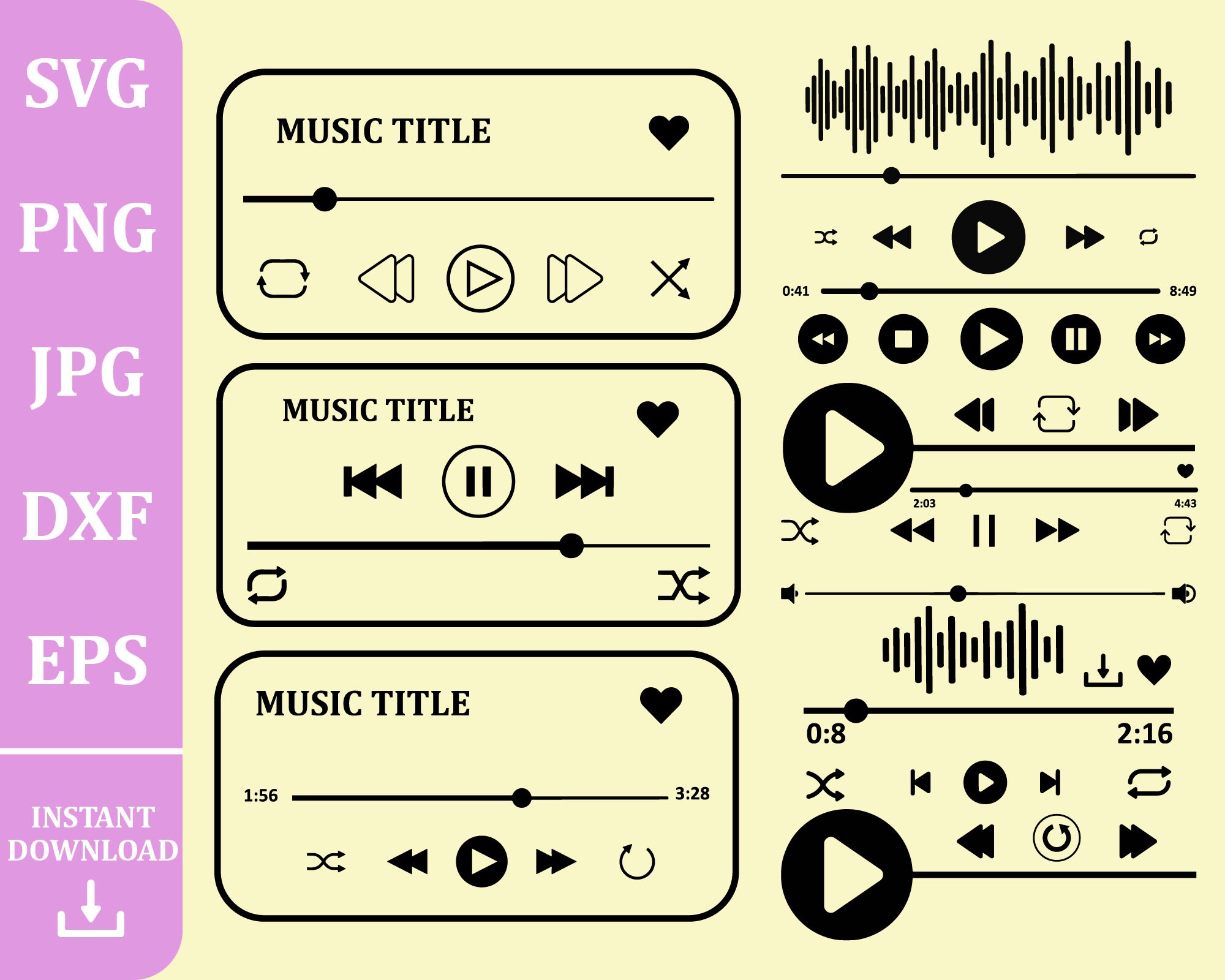 Music Player SVG, Music Player Svg Bundle, Music Player Png, Play ...