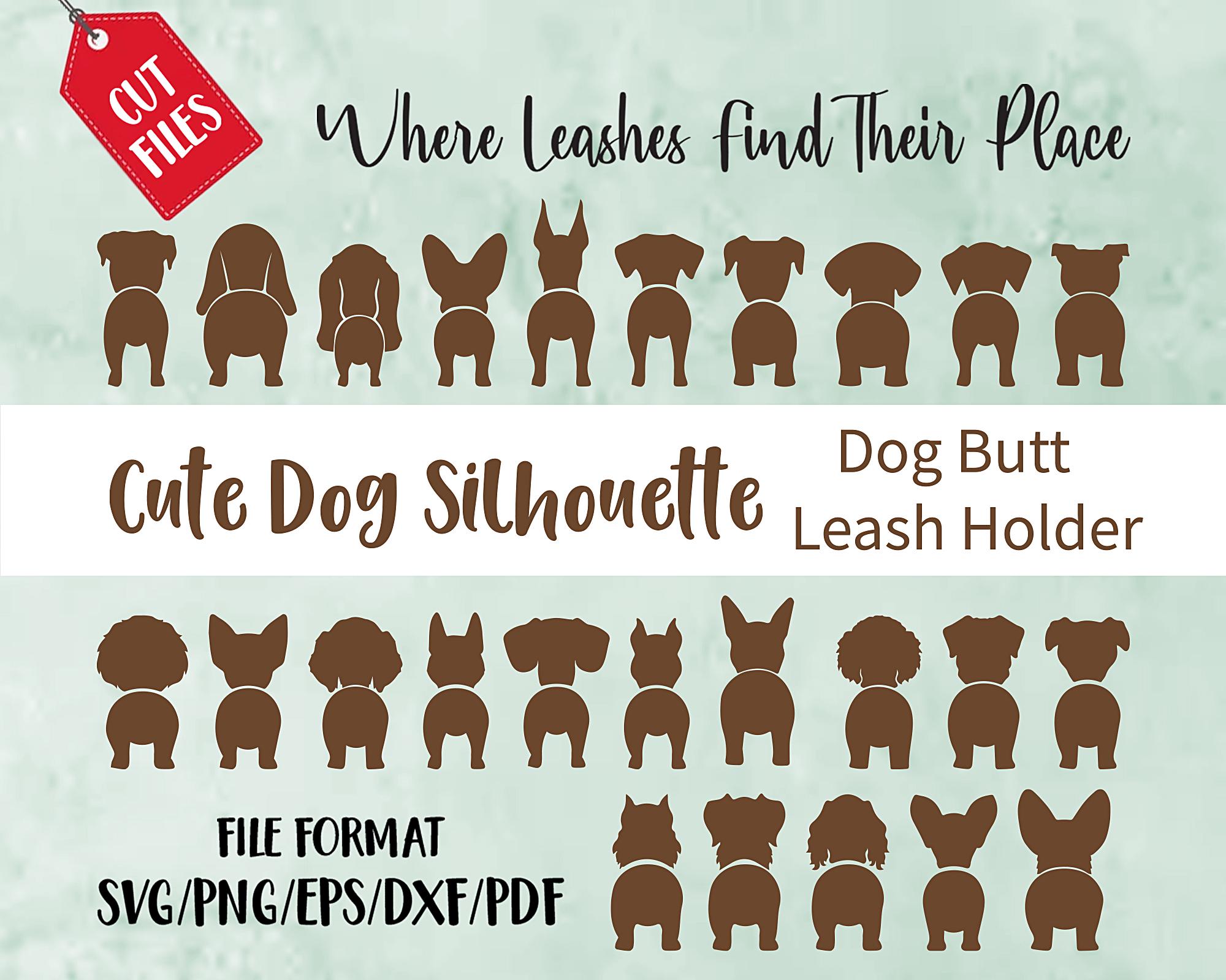 30 Dog Leash SVG Bundle | Dog Leash Holder and Hook | Dog Butt and ...
