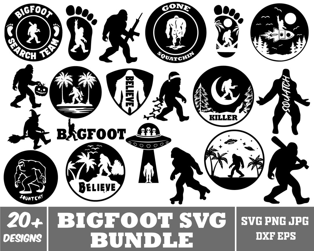 Bigfoot SVG File Digital Download, Bigfoot Sasquatch Clip Art, Camping ...