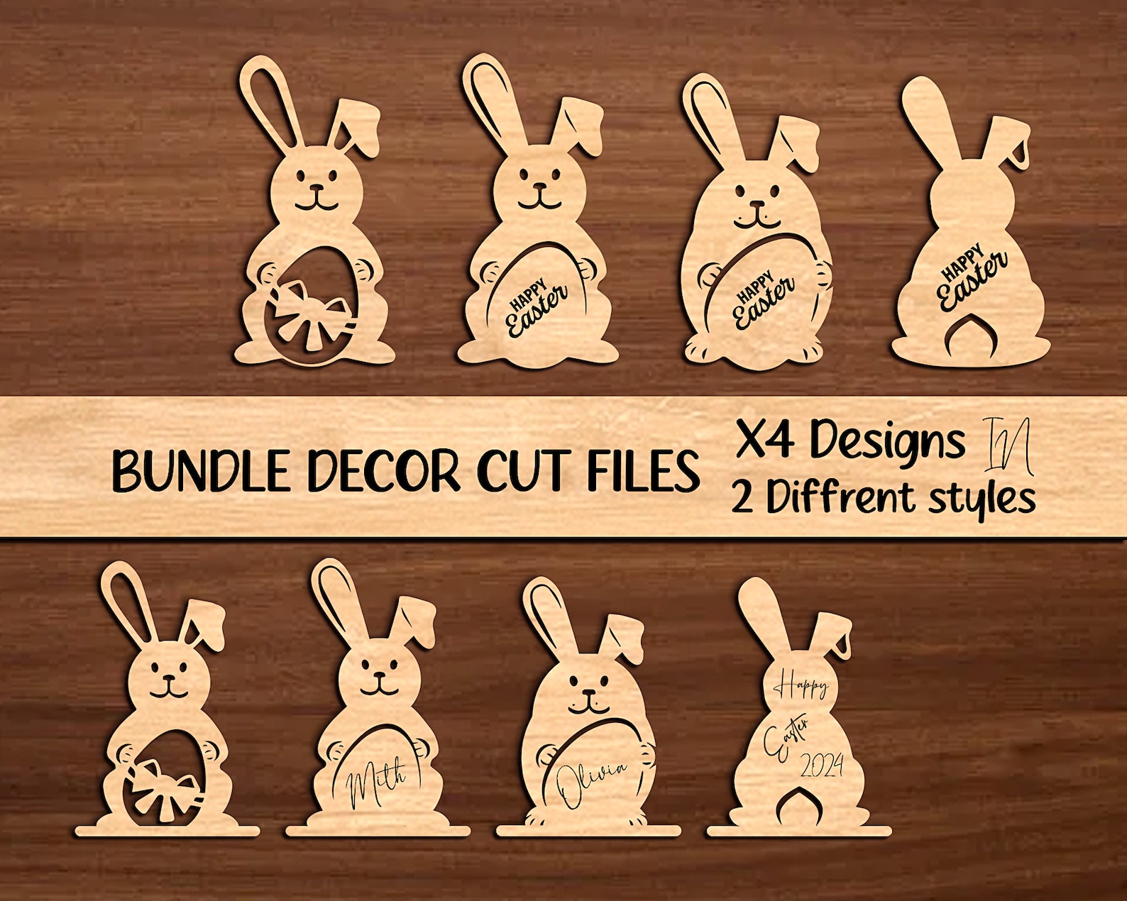Easter SVG, Easter Laser Cut Svg Bundle, Bunny Ornaments Svg, Easter ...