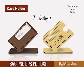 Business Card Holder Laser Cut Svg Files, Vector Files for Laser ...