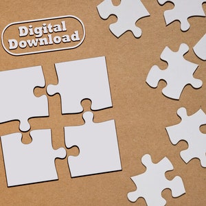 Jigsaw Puzzle SVG, Laser Cut File Puzzle Set, Puzzle Pieces Bundle ...