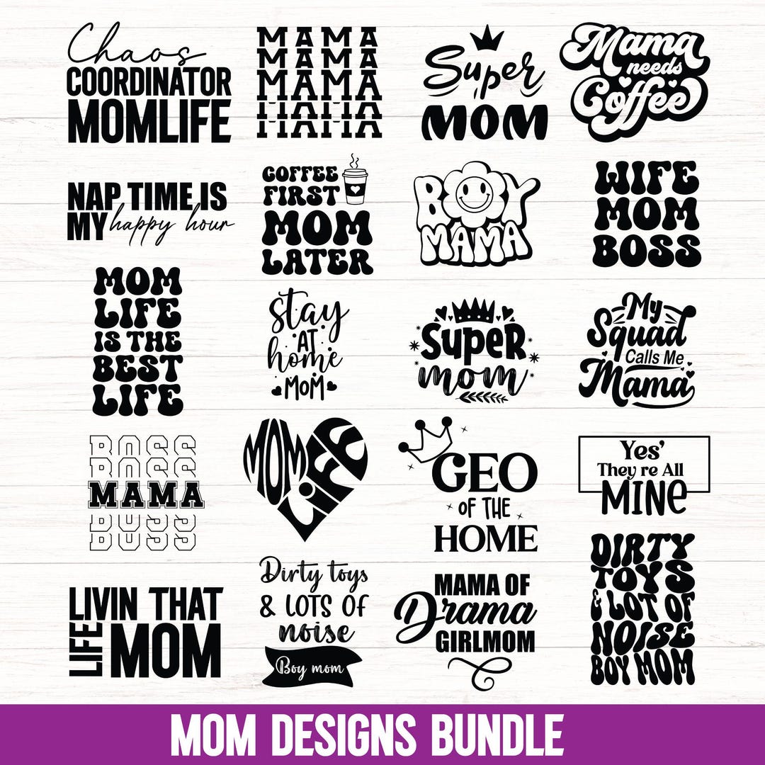 Mom Svg Bundle, Mothers Day Svg, Mom Svg, Mama Svg, Mom Life Svg, Mom ...