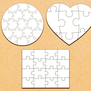 Jigsaw Puzzle SVG, Laser Cut File Puzzle Set, Puzzle Pieces Bundle ...