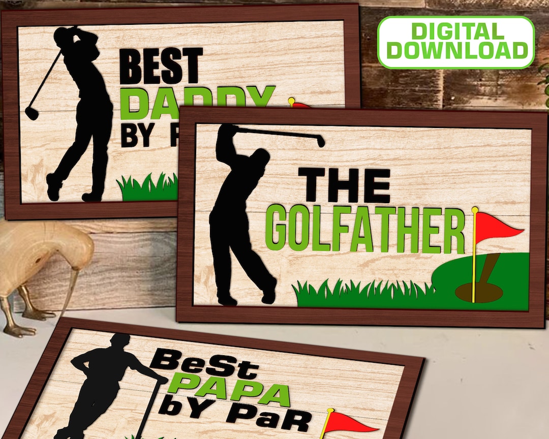Golf Father‘s Day, Best Dad Sign SVG, Best Dad by Par Svg, Grandpa ...