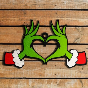 Grinch Face Ornament Laser Cut, Holiday Grinch Ornament Intricate Laser ...