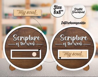 Scripture of the Week Interchangeable Wooden Bible Verse Sign - Etsy