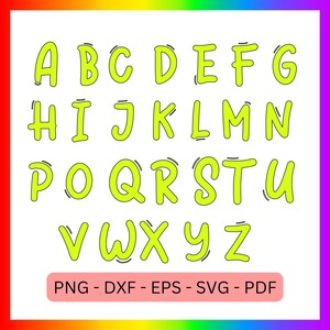 Doodle Letters Svg, Fill Your Own Doodle Letters Svg, Doodle Alphabet ...