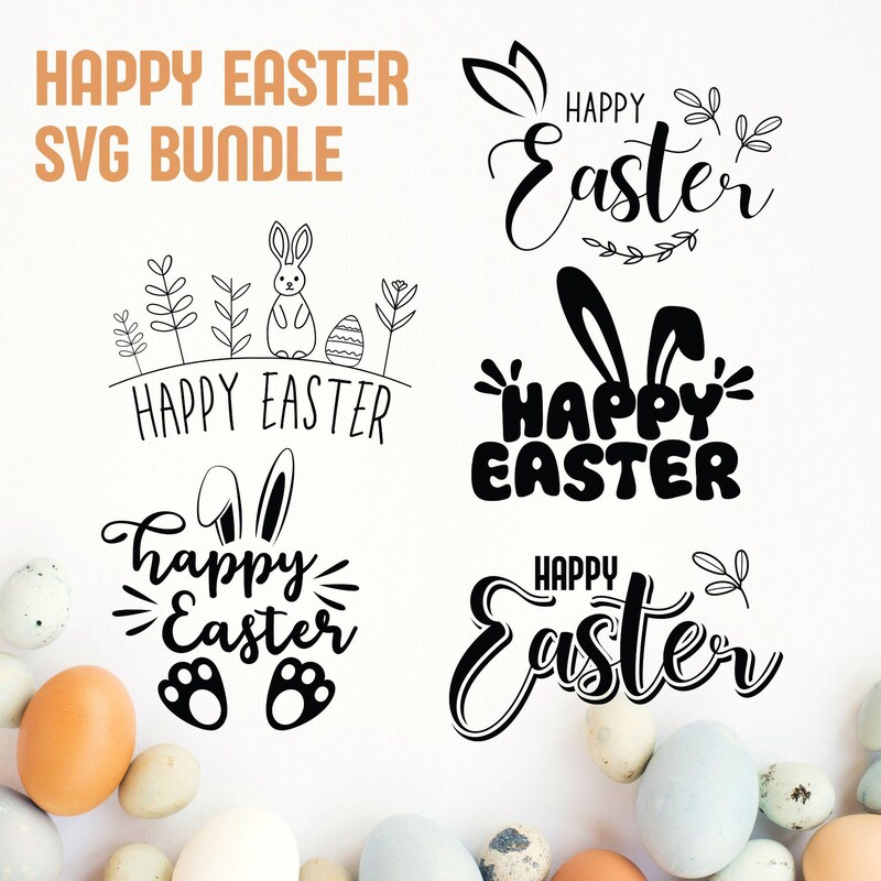 Happy Easter Svg - Etsy