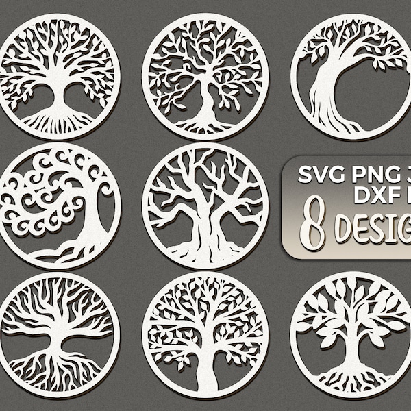 Laser Cut Files Family Tree of Life - Etsy