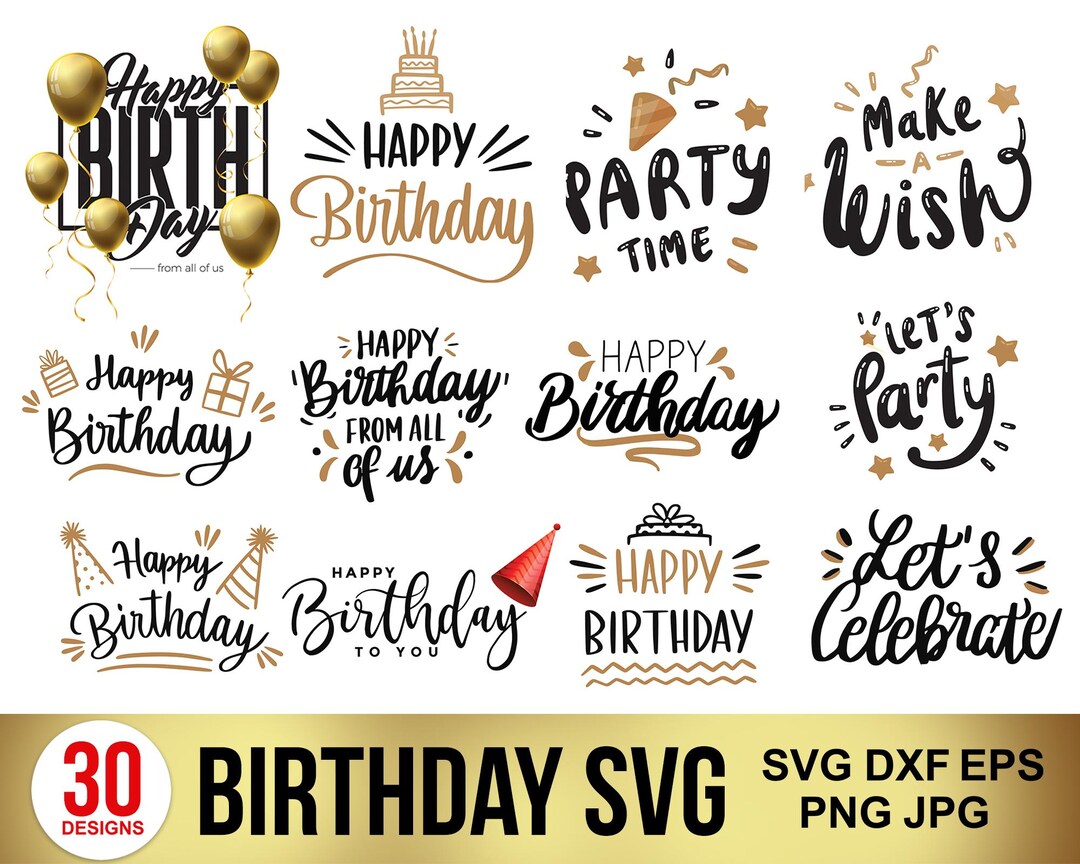 Birthday Svg Bundle, Birthday Svg, Birthday Shirt Svg, Birthday Gift ...