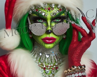 Ms Grinch at Starbies - Etsy