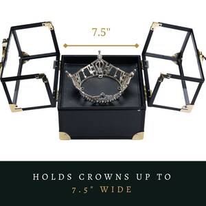 Pageant Crown Box Display, Tiara and Sash Holder, Carrying Travel Case ...