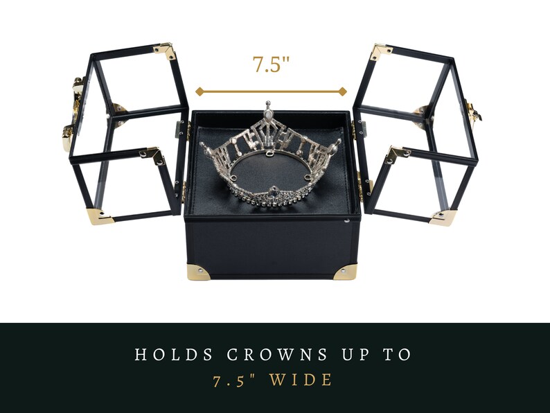 Pageant Crown Box Display, Tiara and Sash Holder, Carrying Travel Case ...