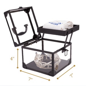 Pageant Crown Box, Clear Tiara Display Case and Sash Holder, Storage ...