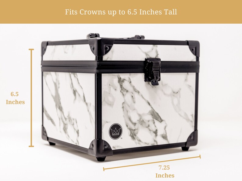 Pageant Crown Box, Tiara Display and Sash Holder, Carrying Travel Case ...