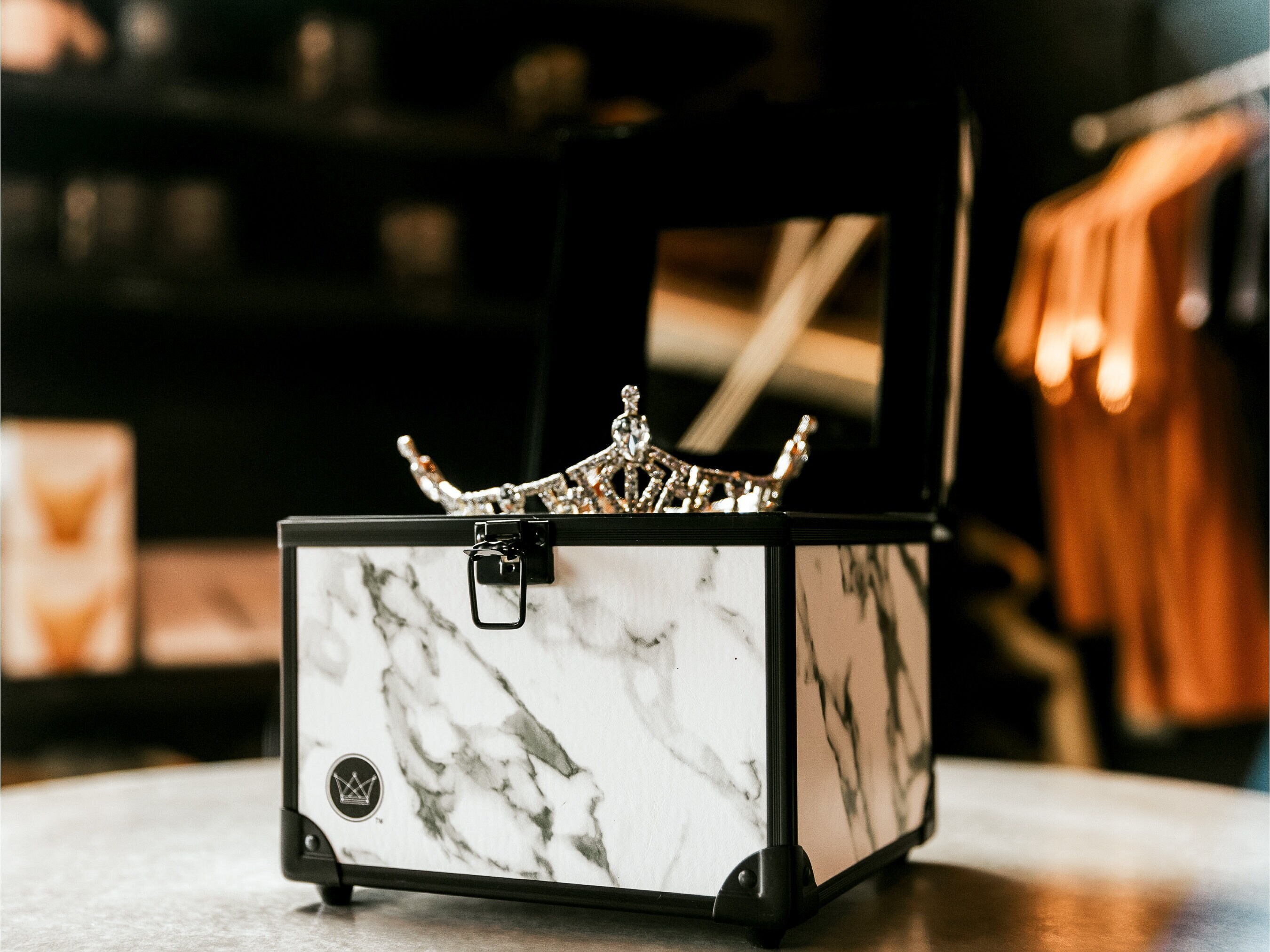 Pageant Crown Box, Tiara Display and Sash Holder, Carrying Travel Case ...