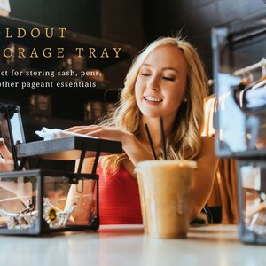 Pageant Crown Box, Clear Tiara Display Case and Sash Holder, Storage ...