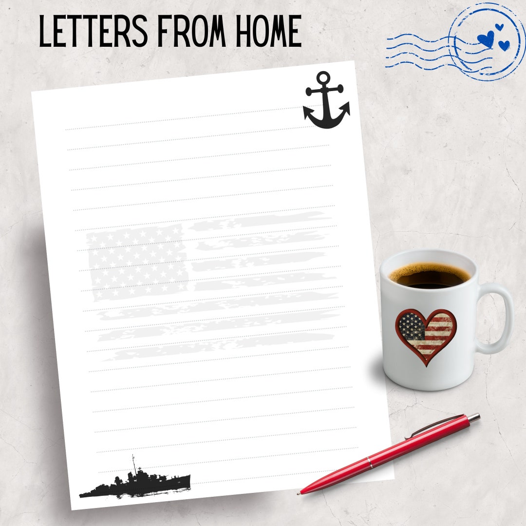Military Bootcamp Letter Paper for Navy Digital Download - Etsy