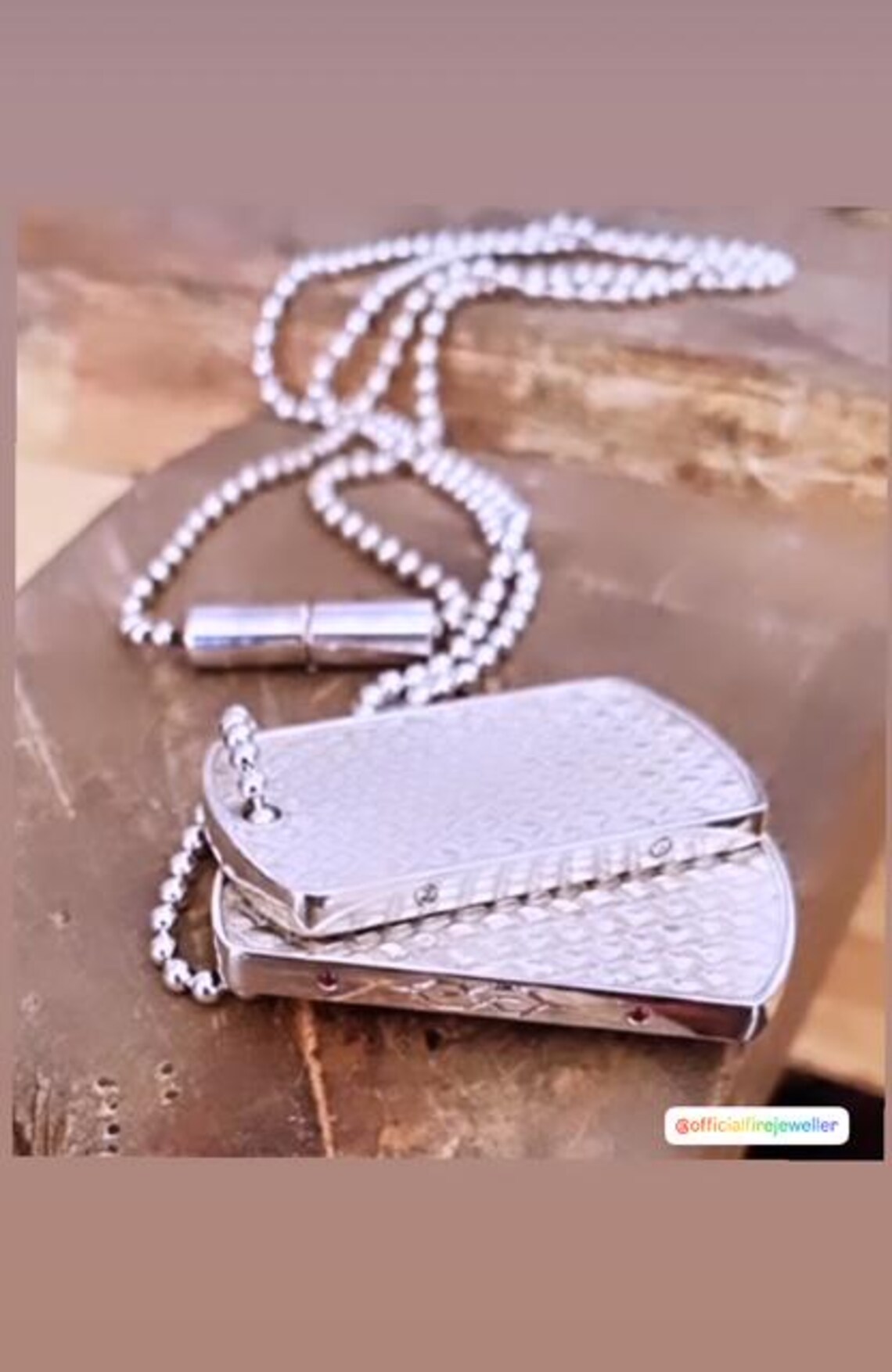 Handcrafted FIRE Hydrant Plate Pendant & Chain Available in Solid ...