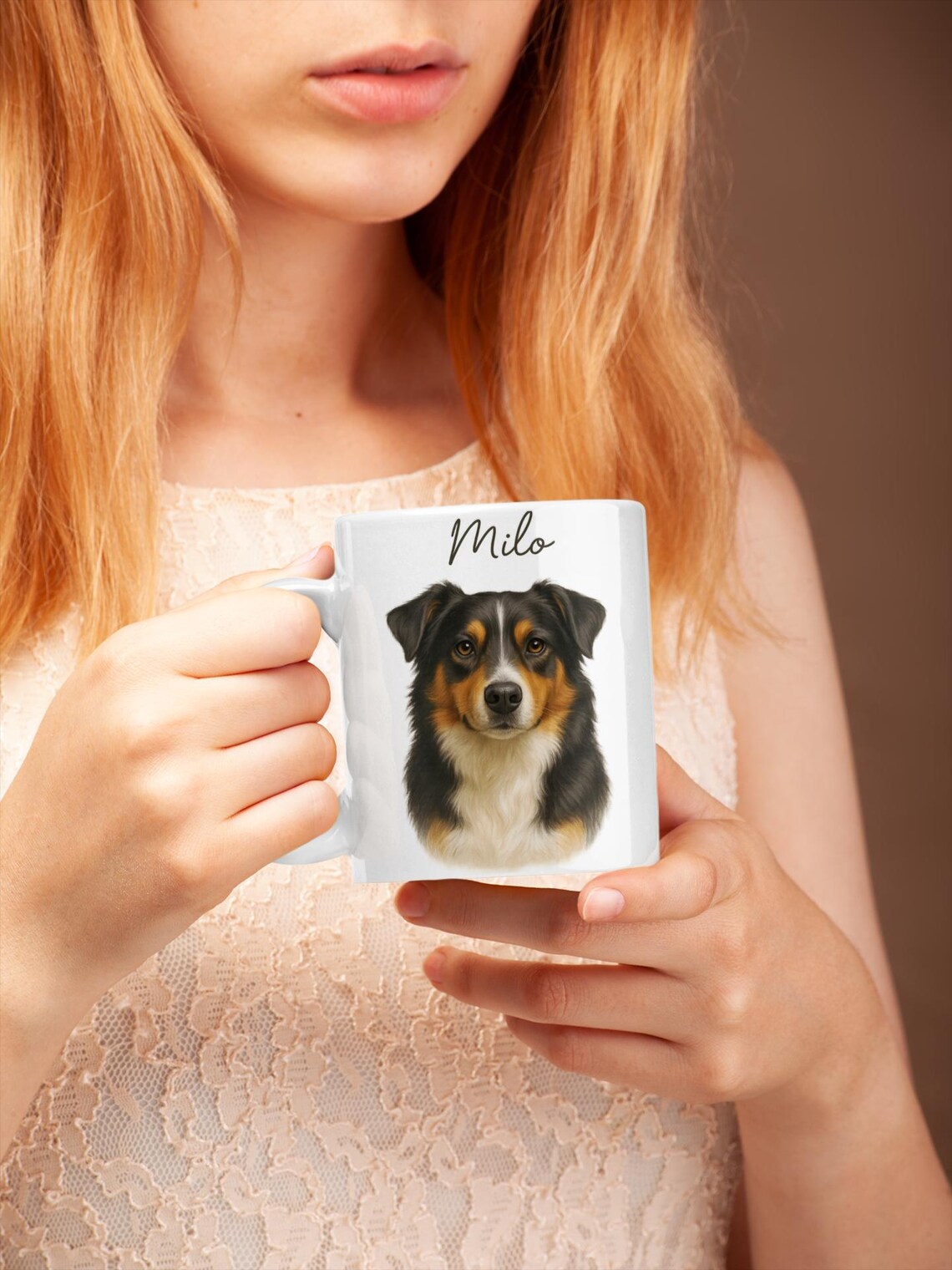 Personalized Dog Portrait Coffee Mug | Custom Pet Memorial Gift - Etsy