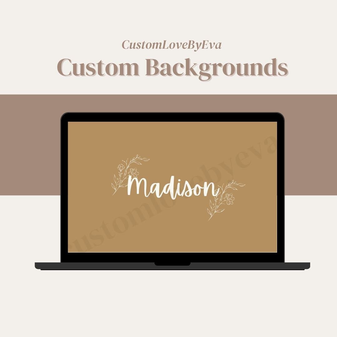 Custom Name Laptop Background Wallpaper - Etsy