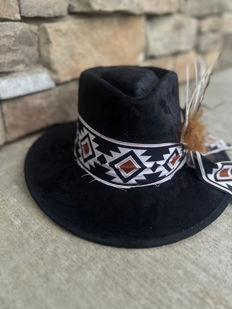 Custom Womens Fedora Hat Arrowhead Hat Western Accessories Custom Womens Accessories Country ...