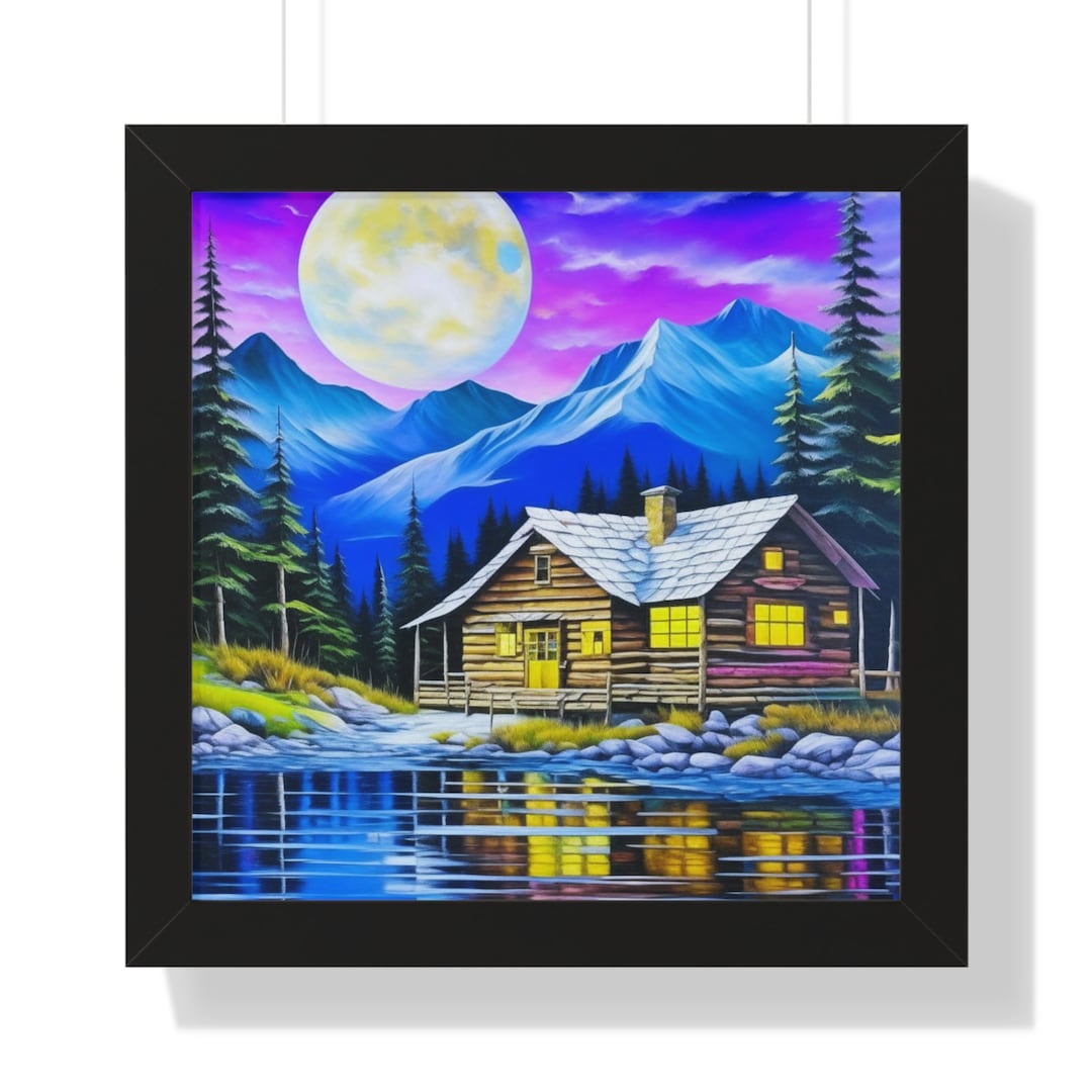 Beautiful Log Cabin Wall Art - Etsy