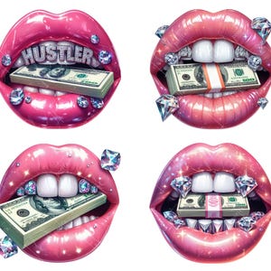 Lips With Money Clipart, Stack of Money Clip Art, Sublimation Money ...