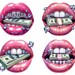 Lips With Money Clipart, Stack of Money Clip Art, Sublimation Money ...