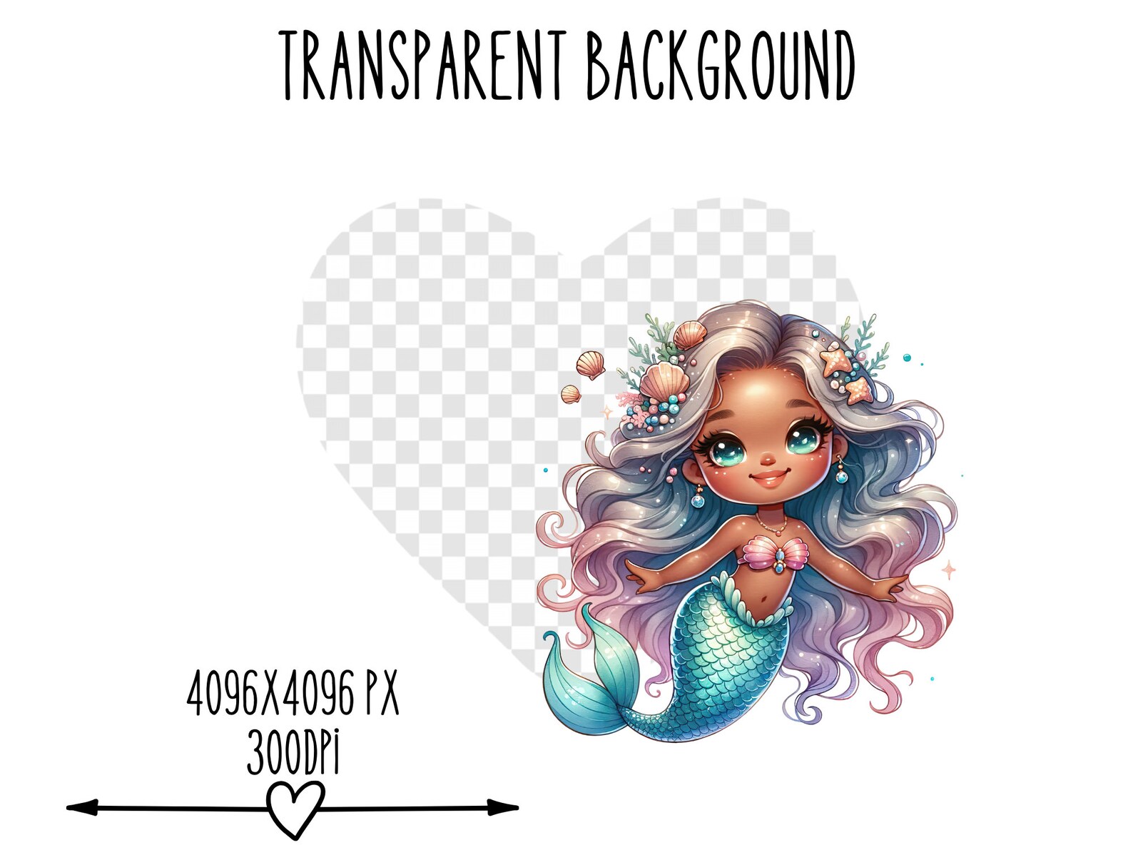 Pastel Mermaid Clipart Bundle, Mermaid Clipart, Watercolor Mermaid PNG ...