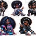 Black Hip Hop Chibi Girls, Hip Hop Girls Clipart, Urban Chibi Art for ...