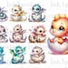 Watercolor Dragon Clipart, Cute Dragon Clipart Set, Dragon Kingdom ...