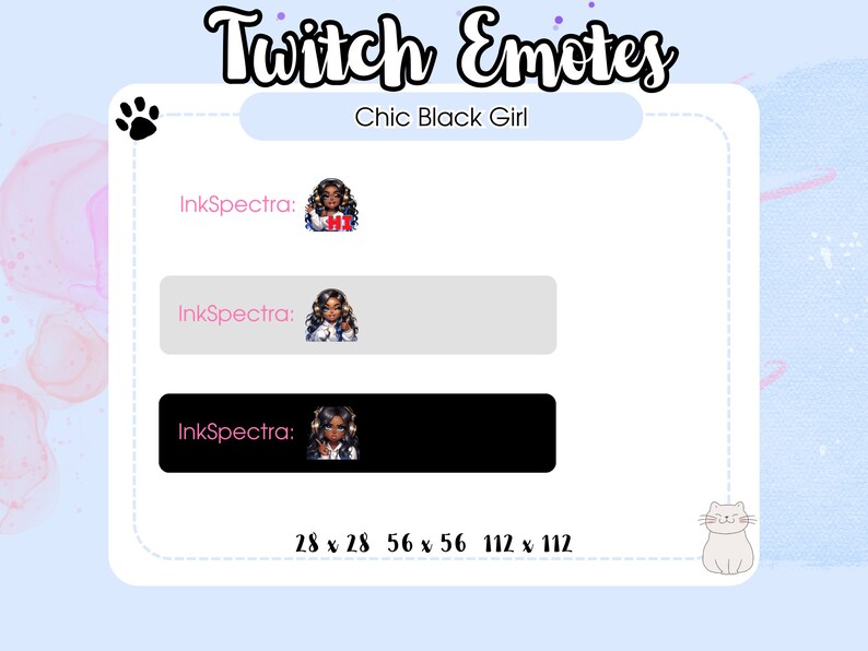 Black Girl Blue Hair Twitch Emotes, Discord Emotes, Black Woman Magic ...