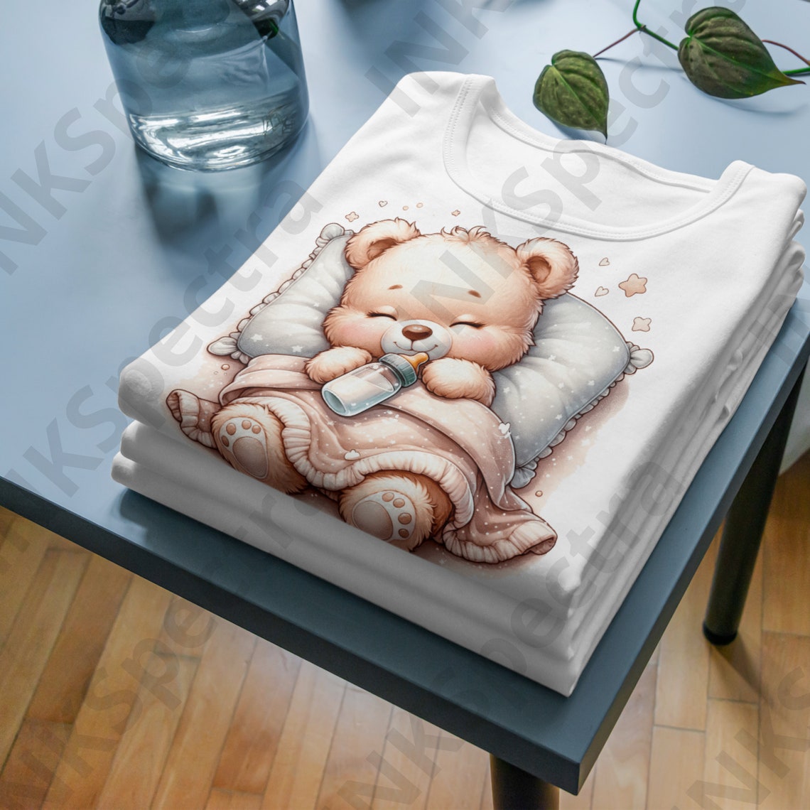 Sleepy Teddy Bears Clipart Bundle PNG, Nursery Decor, Printable Baby ...