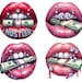 Lips With Money Clipart, Stack of Money Clip Art, Sublimation Money ...