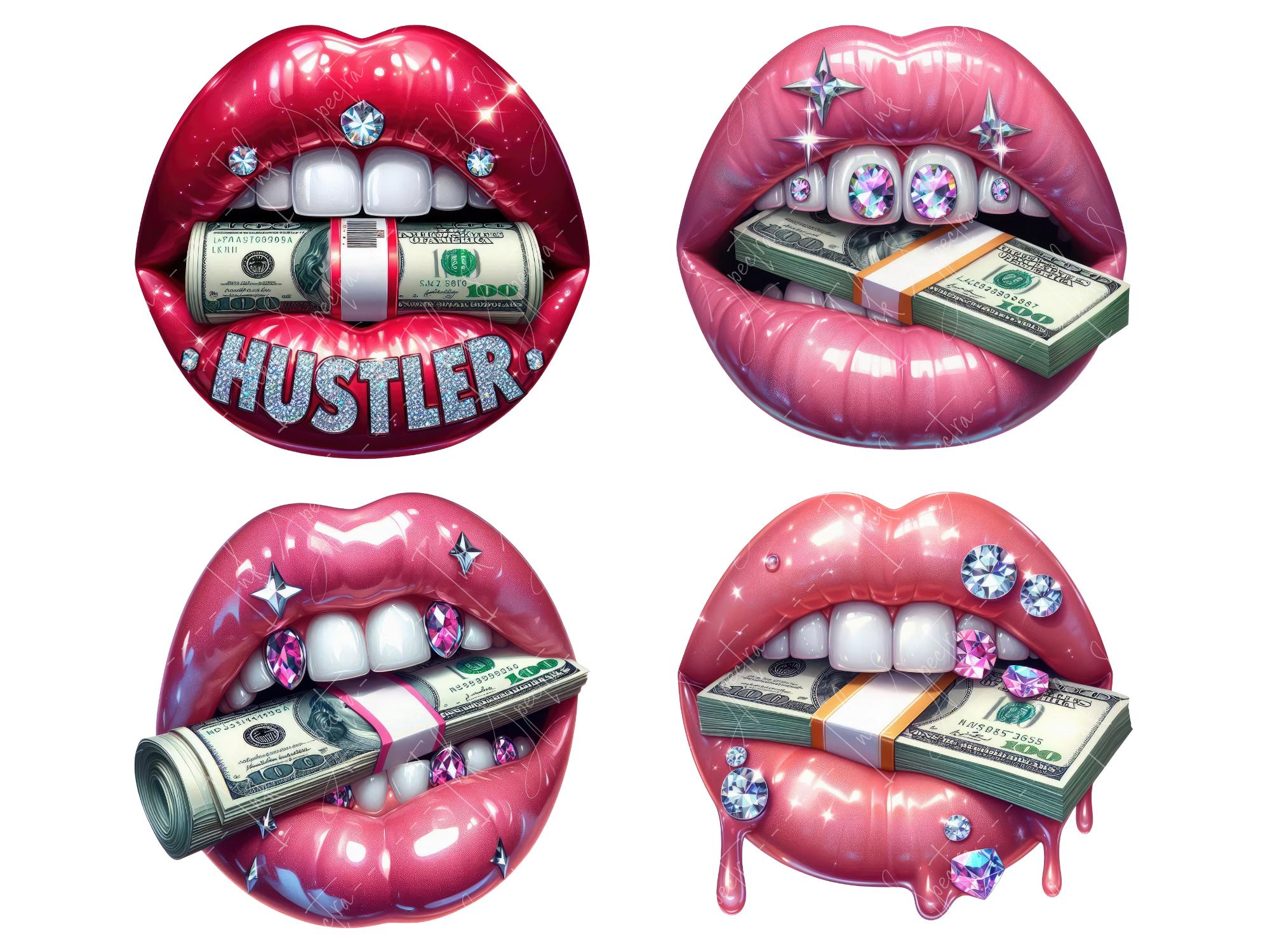 Lips With Money Clipart, Stack of Money Clip Art, Sublimation Money ...